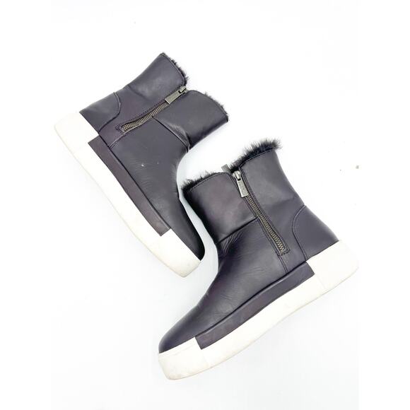 J/SLIDES | Shoes | J Slides Fur Lined Leather Hi Top Platform Boots ...